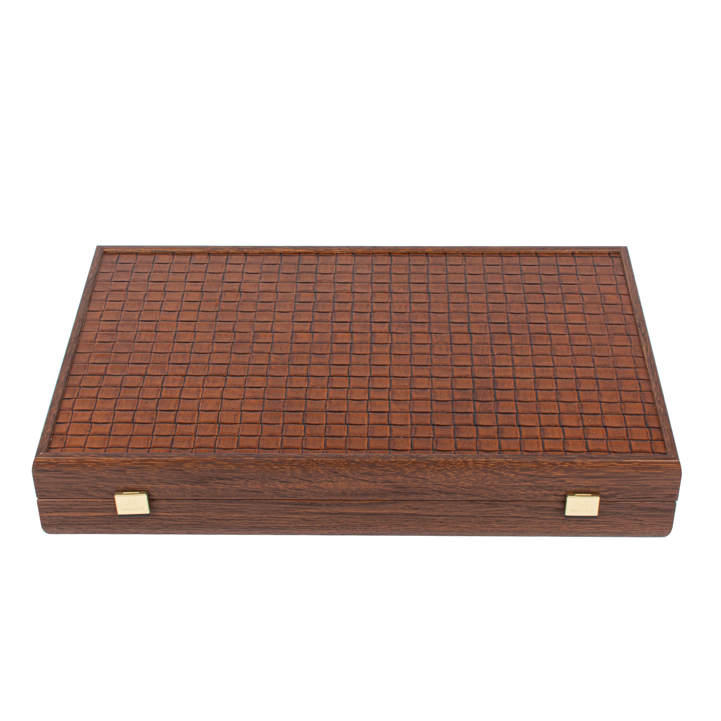 Premium Knitted Leather Backgammon Set - Manopoulos Brown – MANOPOULOS ...