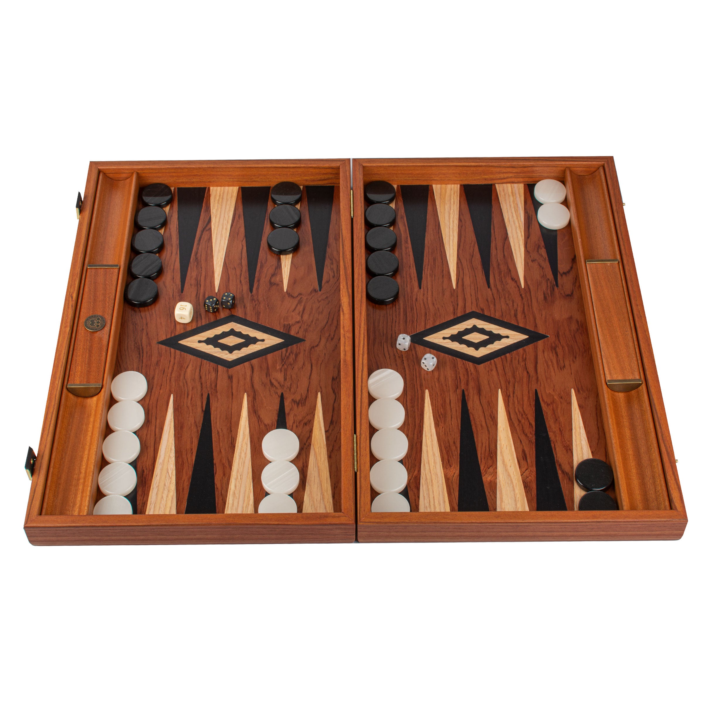 Premium Handcrafted Rosewood Backgammon Set - Black & Oak Points ...
