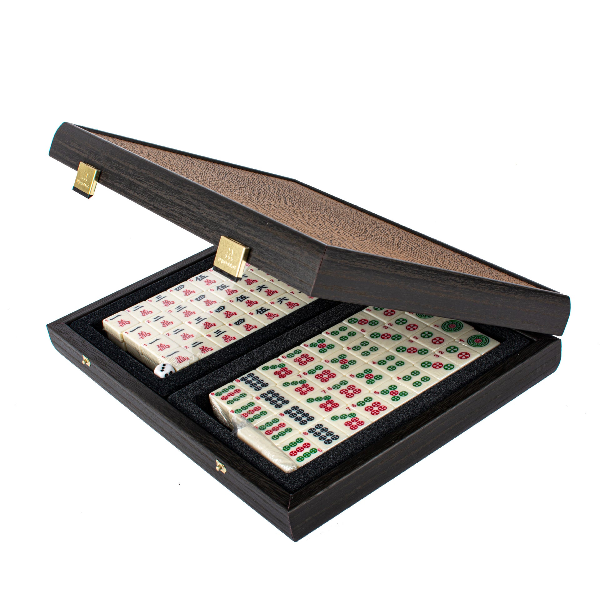 Luxury Mahjong Tiles Set in California Walnut Burl Case | MANOPOULOS ...