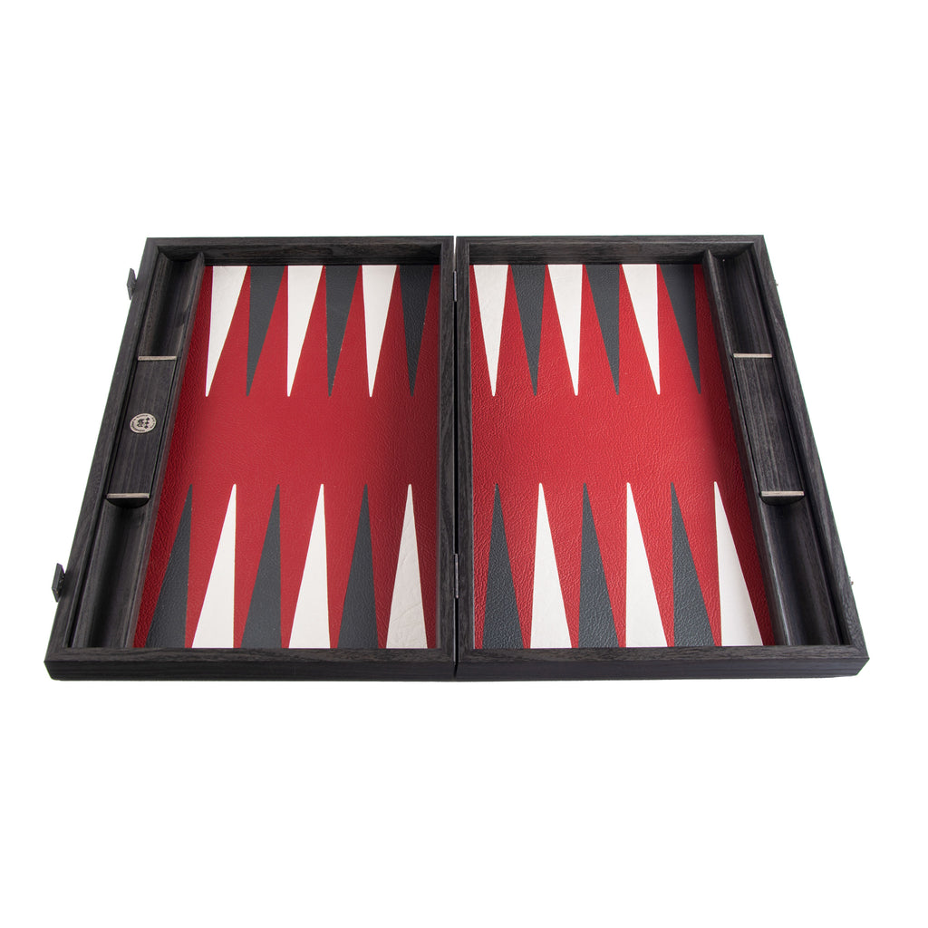BURGUNDY RED Backgammon - MANOPOULOS Chess & Backgammon