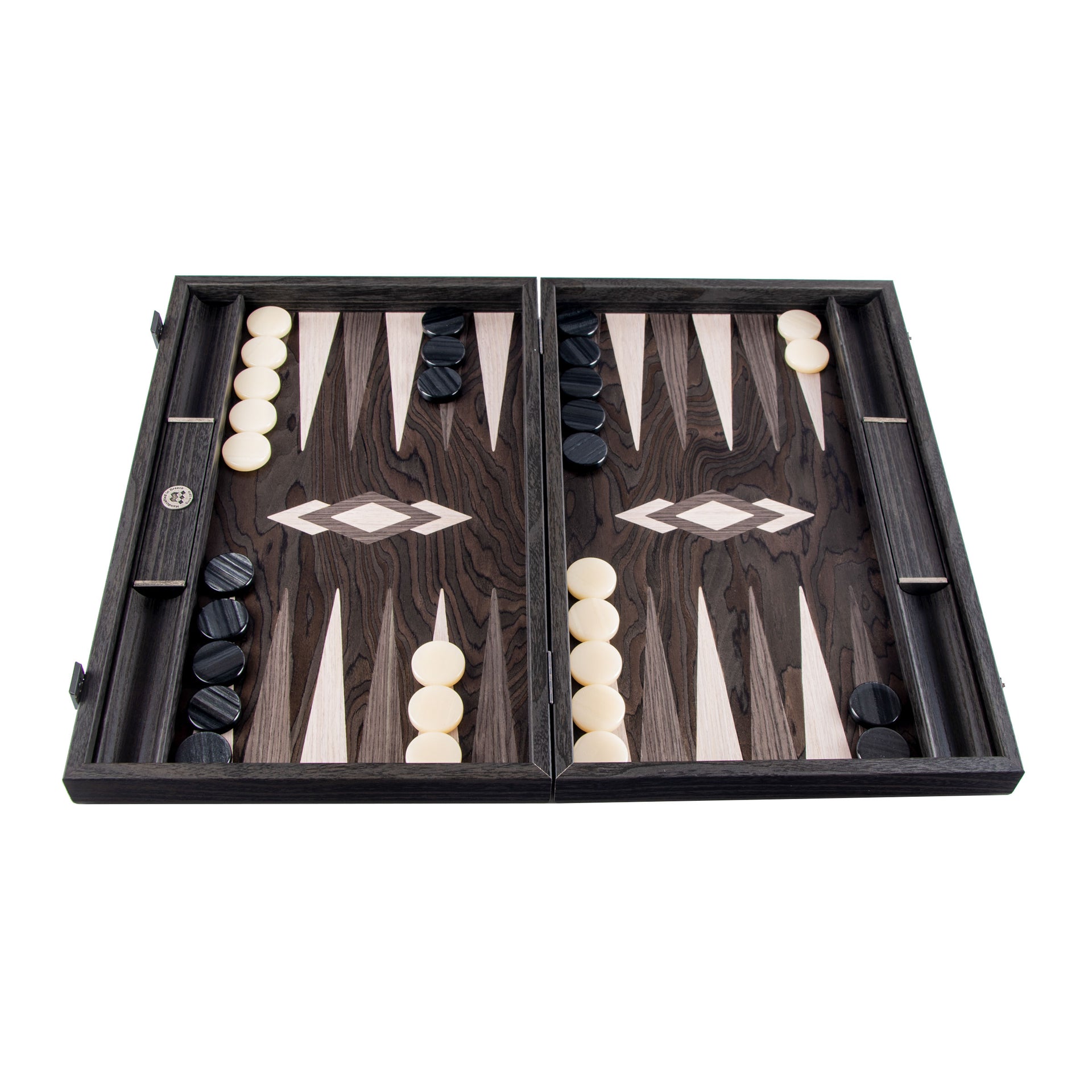 EBONY BURL Backgammon - MANOPOULOS Chess & Backgammon