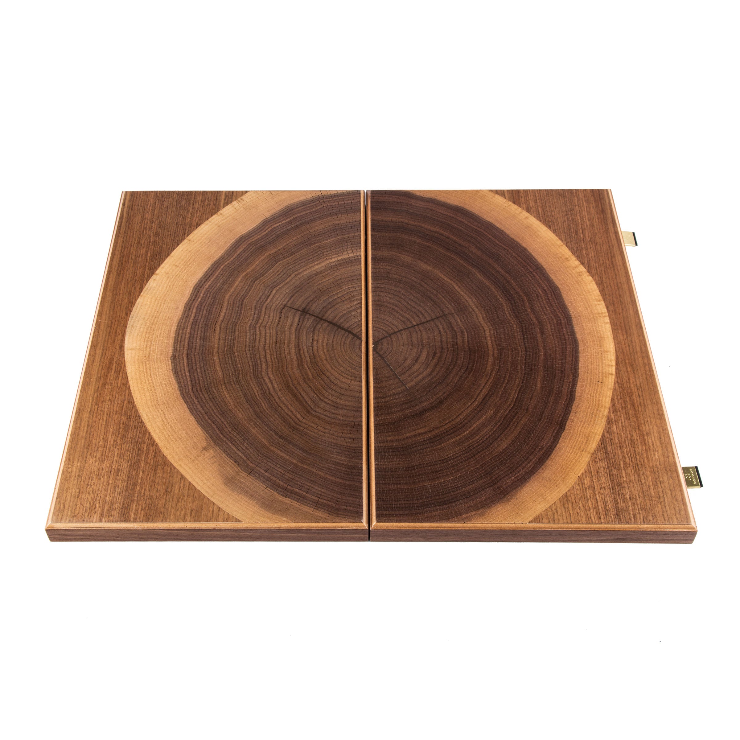 Premium Handcrafted Walnut Natural Tree Trunk Backgammon Set ...