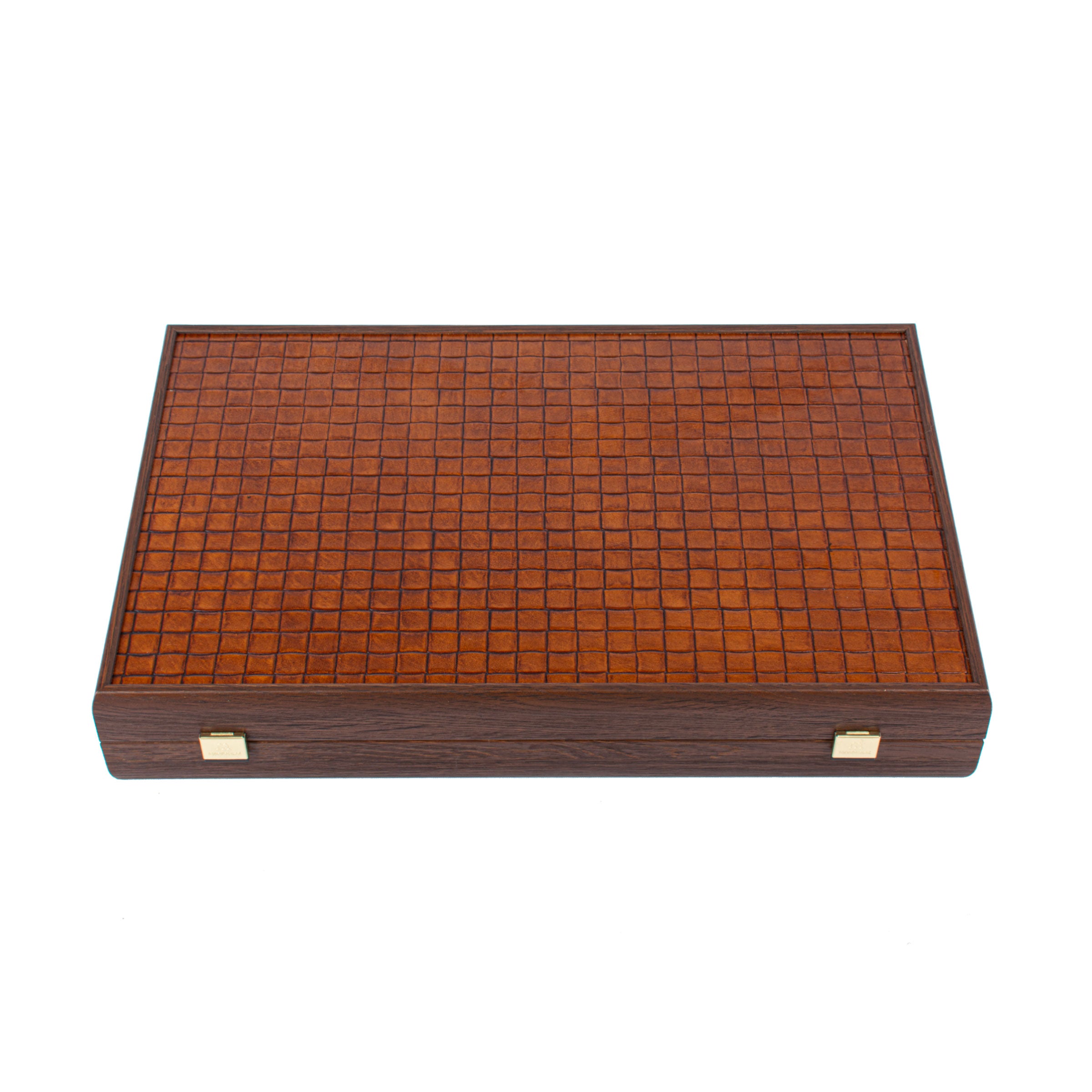 Premium Handcrafted Knitted Leather Backgammon Set in Brown ...