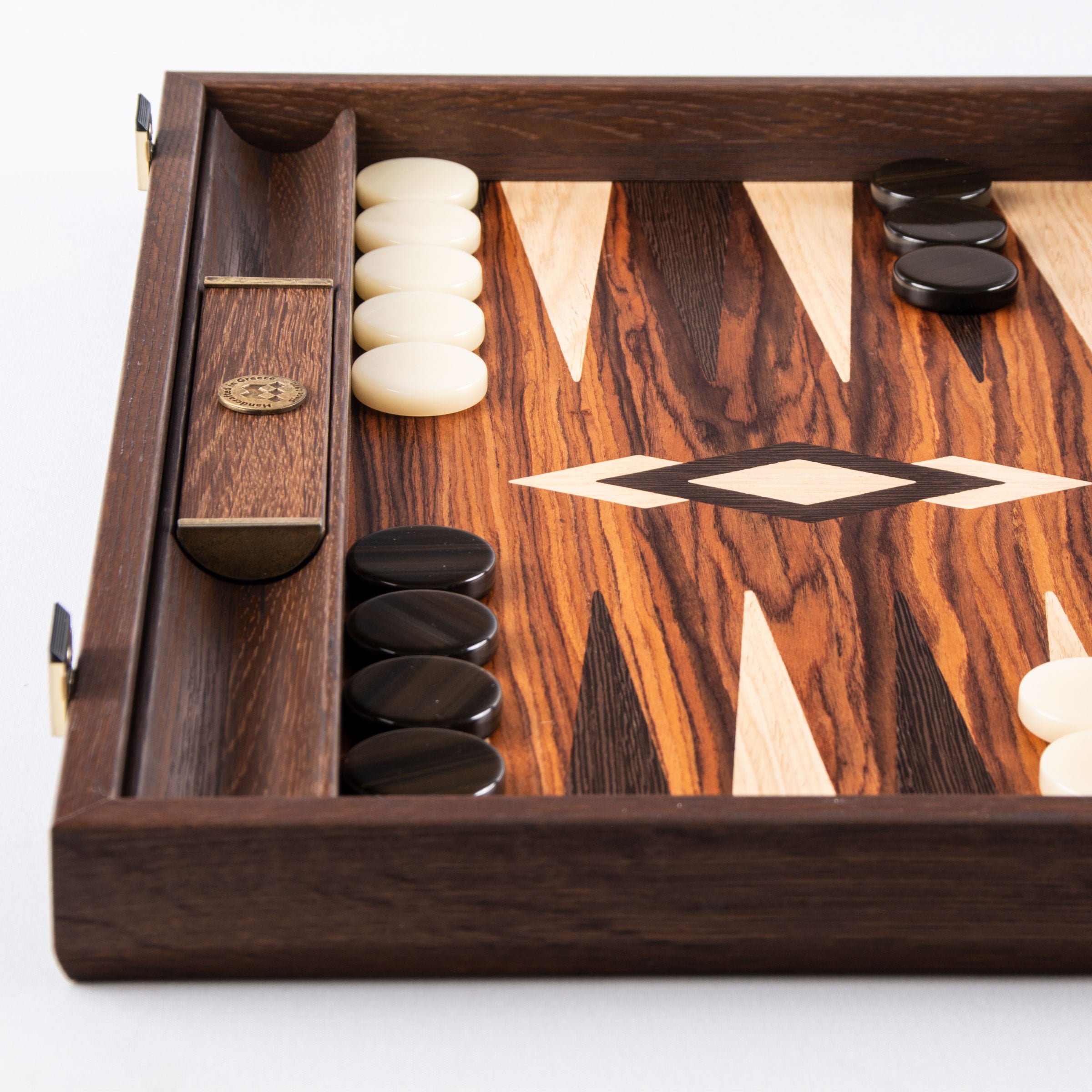 Premium Handcrafted Palisander Crown Cut Backgammon Set | MANOPOULOS ...