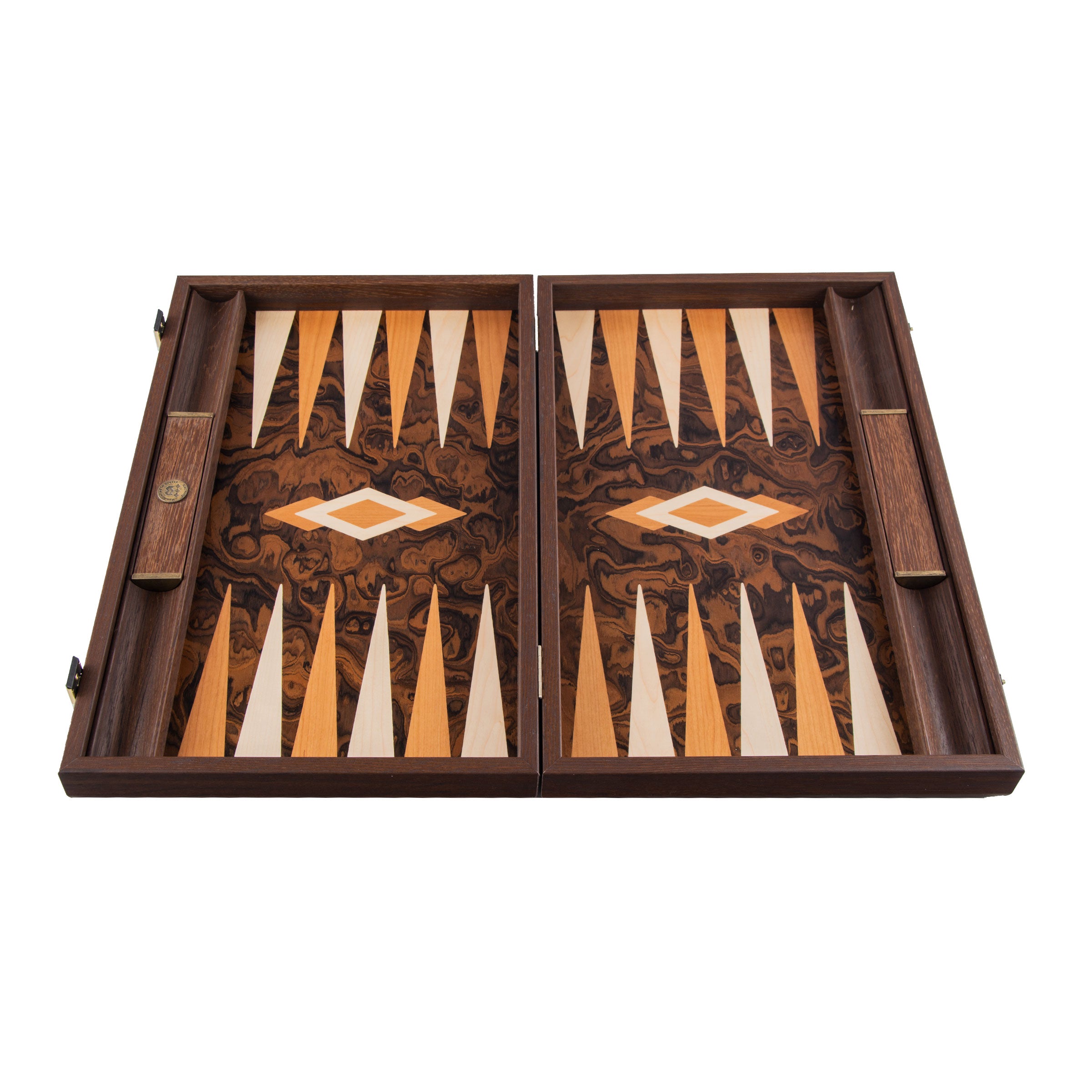 Premium Handcrafted California Walnut Burl Backgammon Set | MANOPOULOS ...