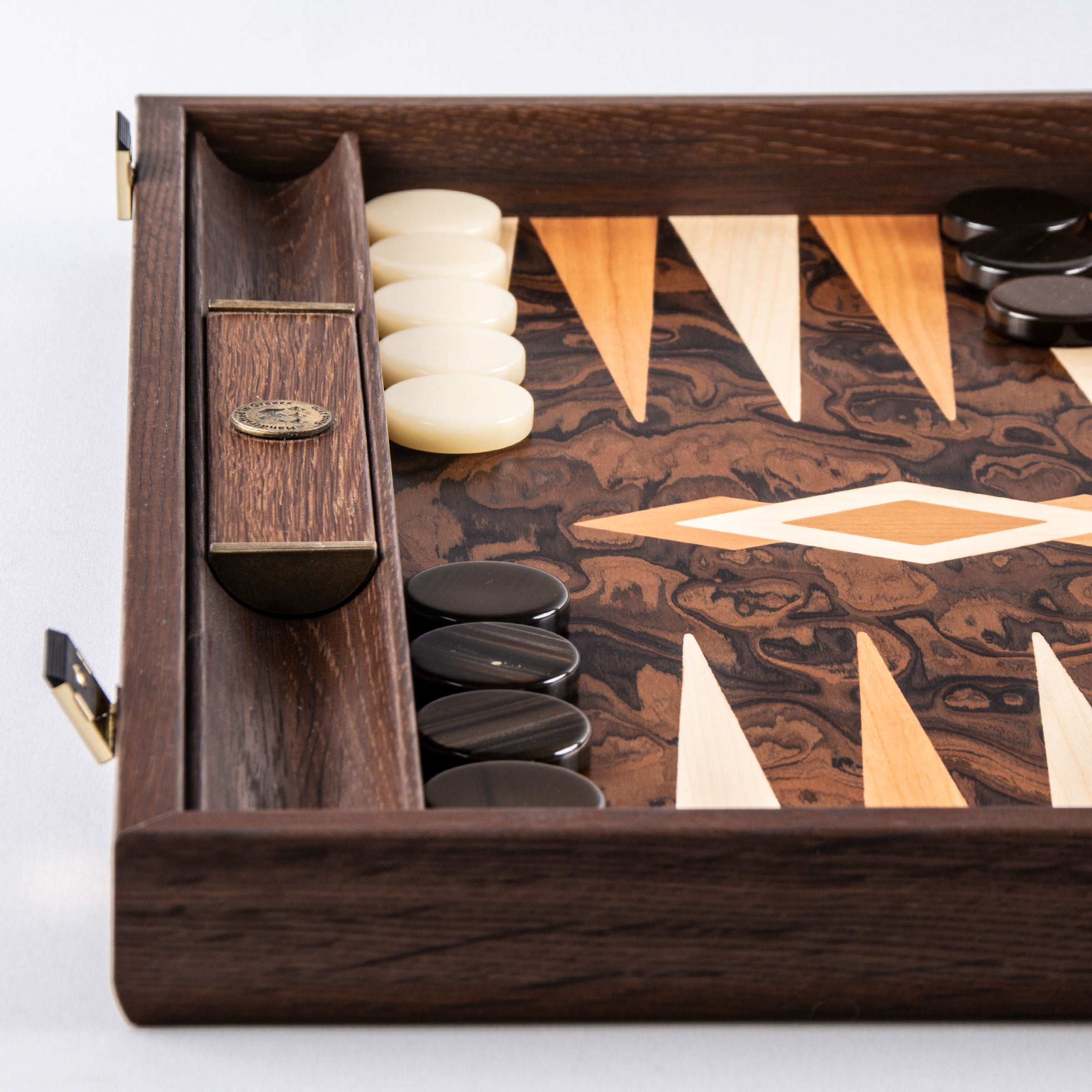 Premium Handcrafted California Walnut Burl Backgammon Set | MANOPOULOS ...