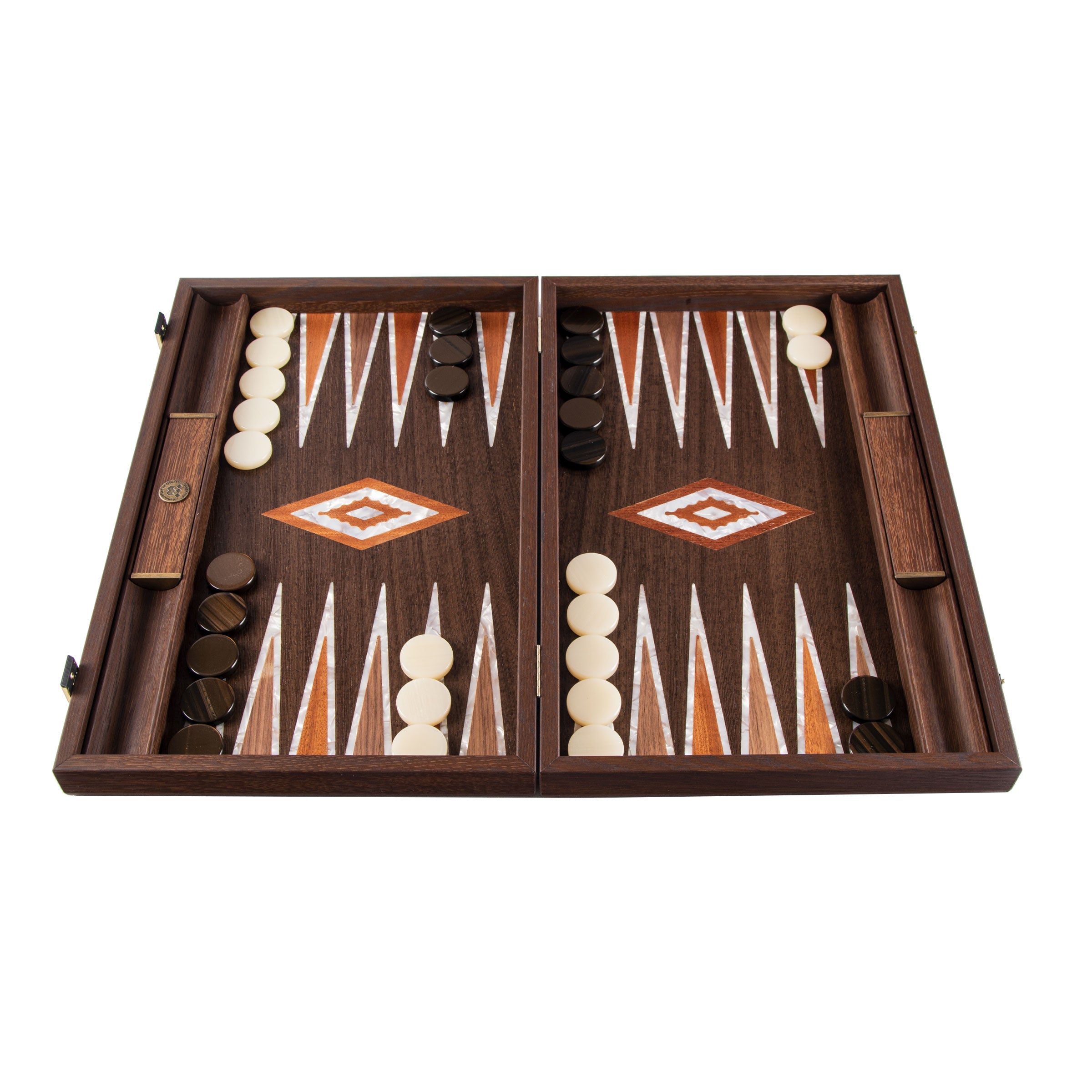 Premium Handcrafted Natural Burl Backgammon Set with Pearl Elements ...
