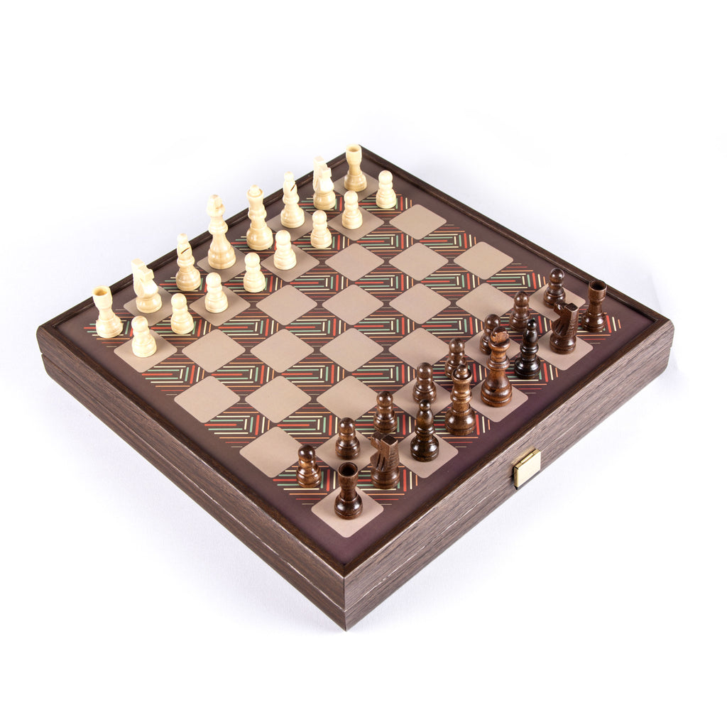 VINTAGE STYLE - 4 in 1 Combo Game - Chess/Backgammon/Ludo/Snakes ...