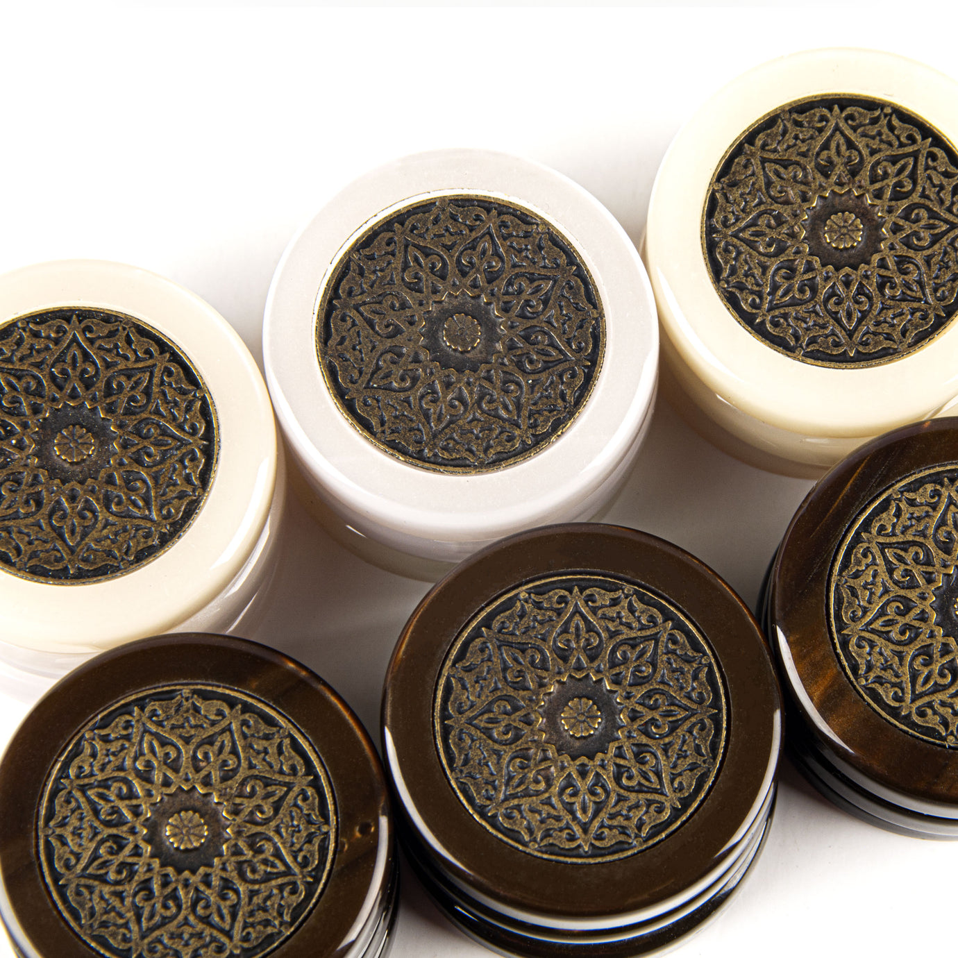 Handcrafted Premium Mother of Pearl Acrylic Checkers with Metal in ...