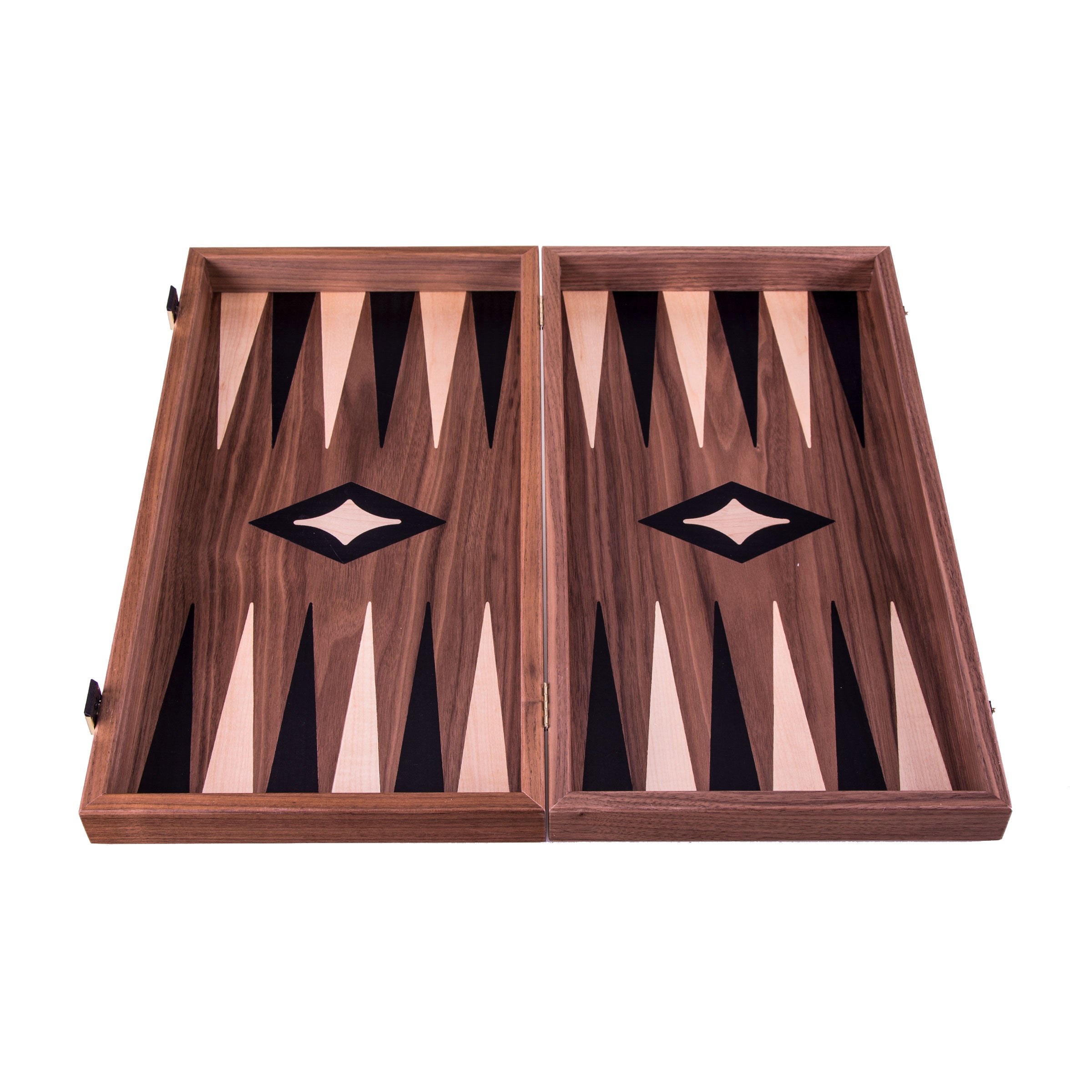 Handcrafted American Walnut Backgammon Set - Elegant Marquetry Design ...