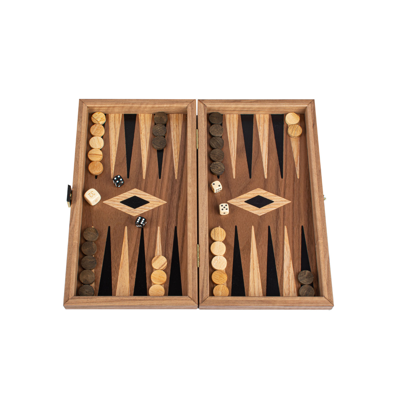AMERICAN WALNUT Backgammon - MANOPOULOS Chess & Backgammon