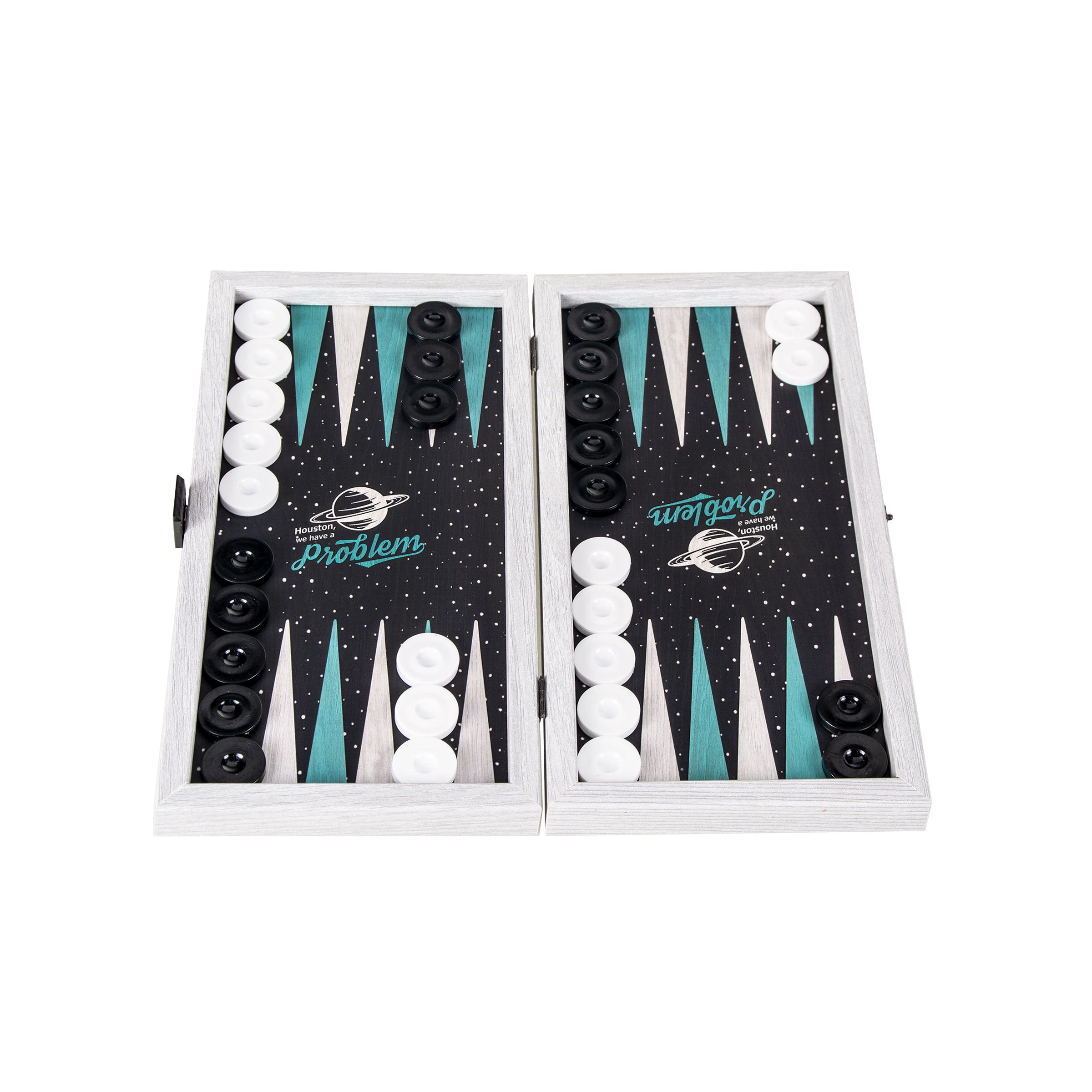 Space Houston Travel Size Backgammon Set - Portable and Cosmic Design ...