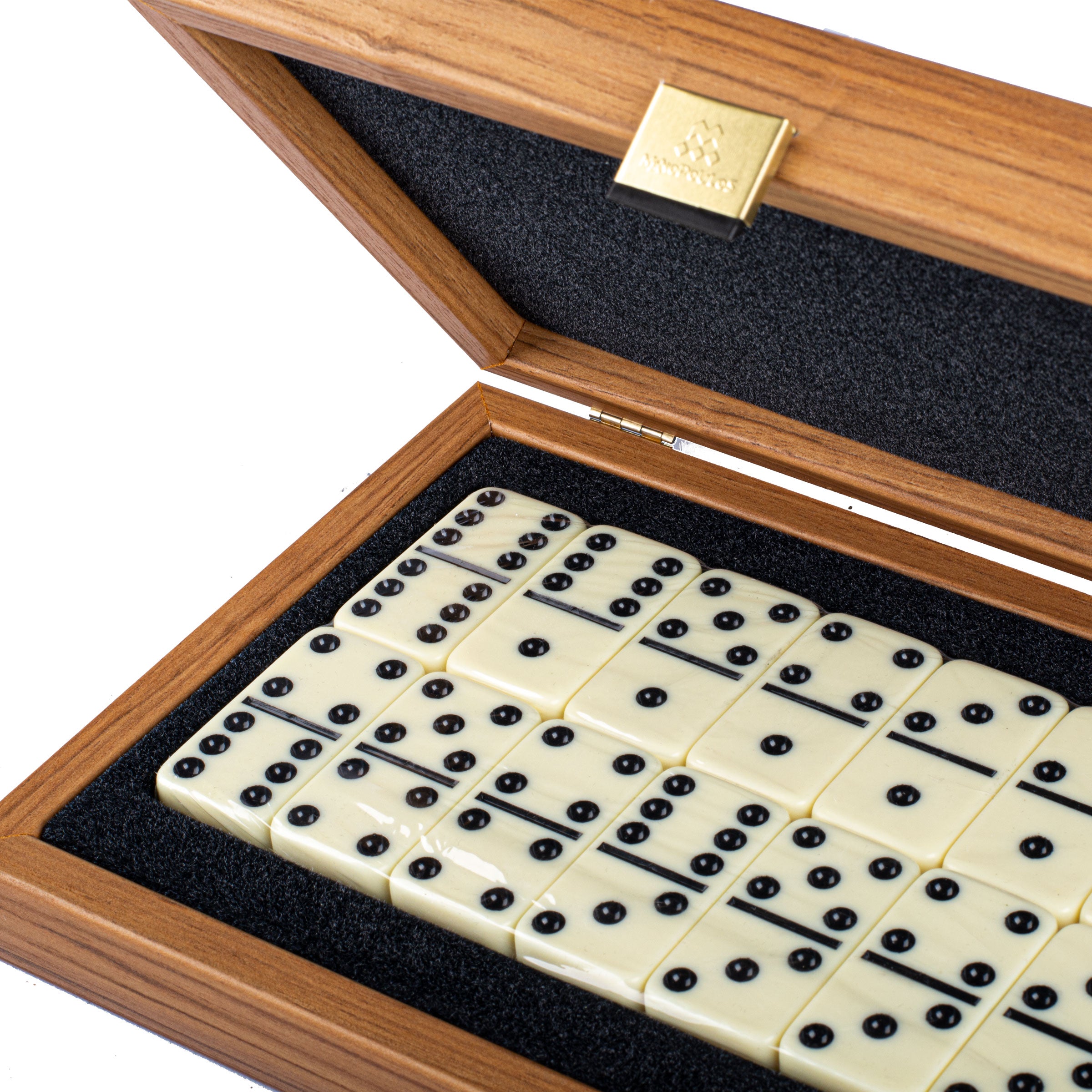 Luxury Domino Set in Walnut Replica Wooden Case