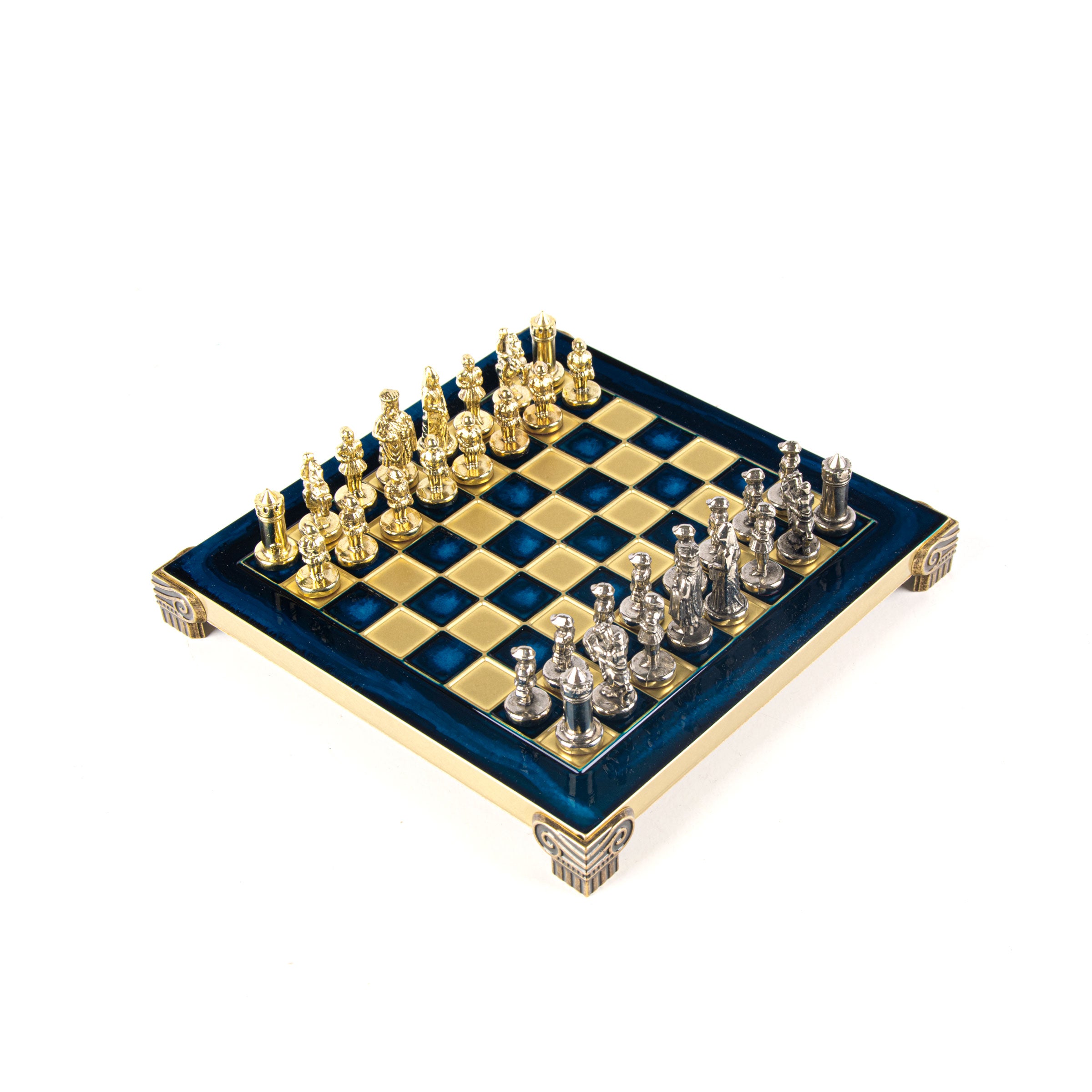 Handcrafted Byzantine Empire Chess Set, Gold & Silver (Extra Small ...