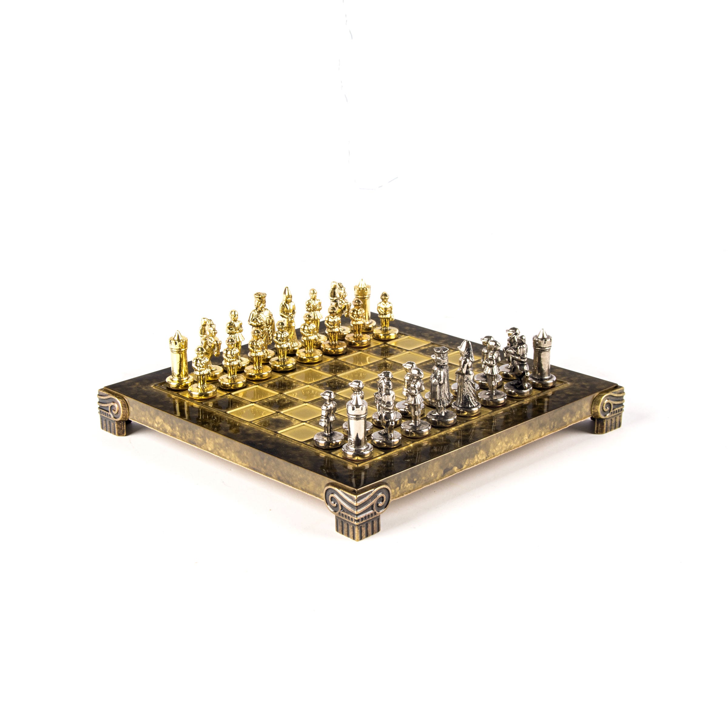 Handcrafted Byzantine Empire Chess Set, Gold & Silver (Extra Small ...