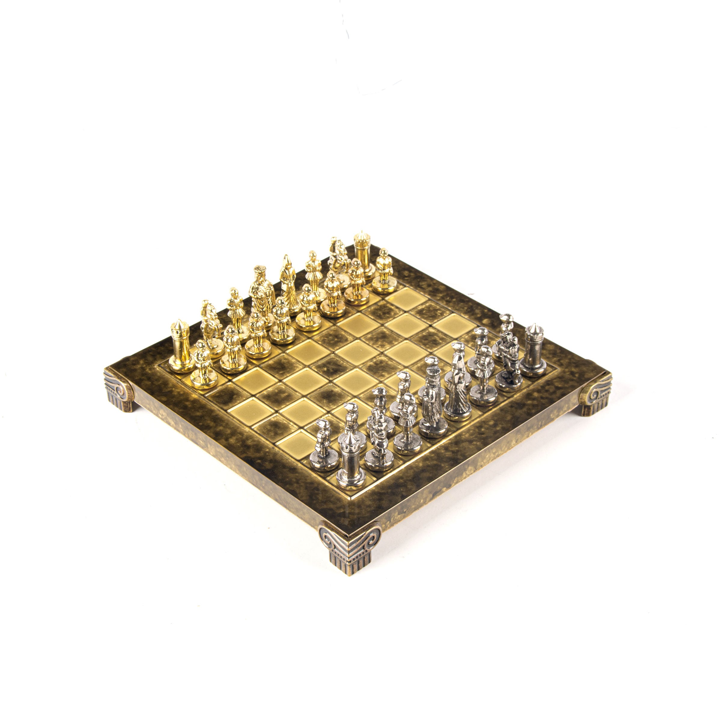 Handcrafted Byzantine Empire Chess Set, Gold & Silver (Extra Small ...
