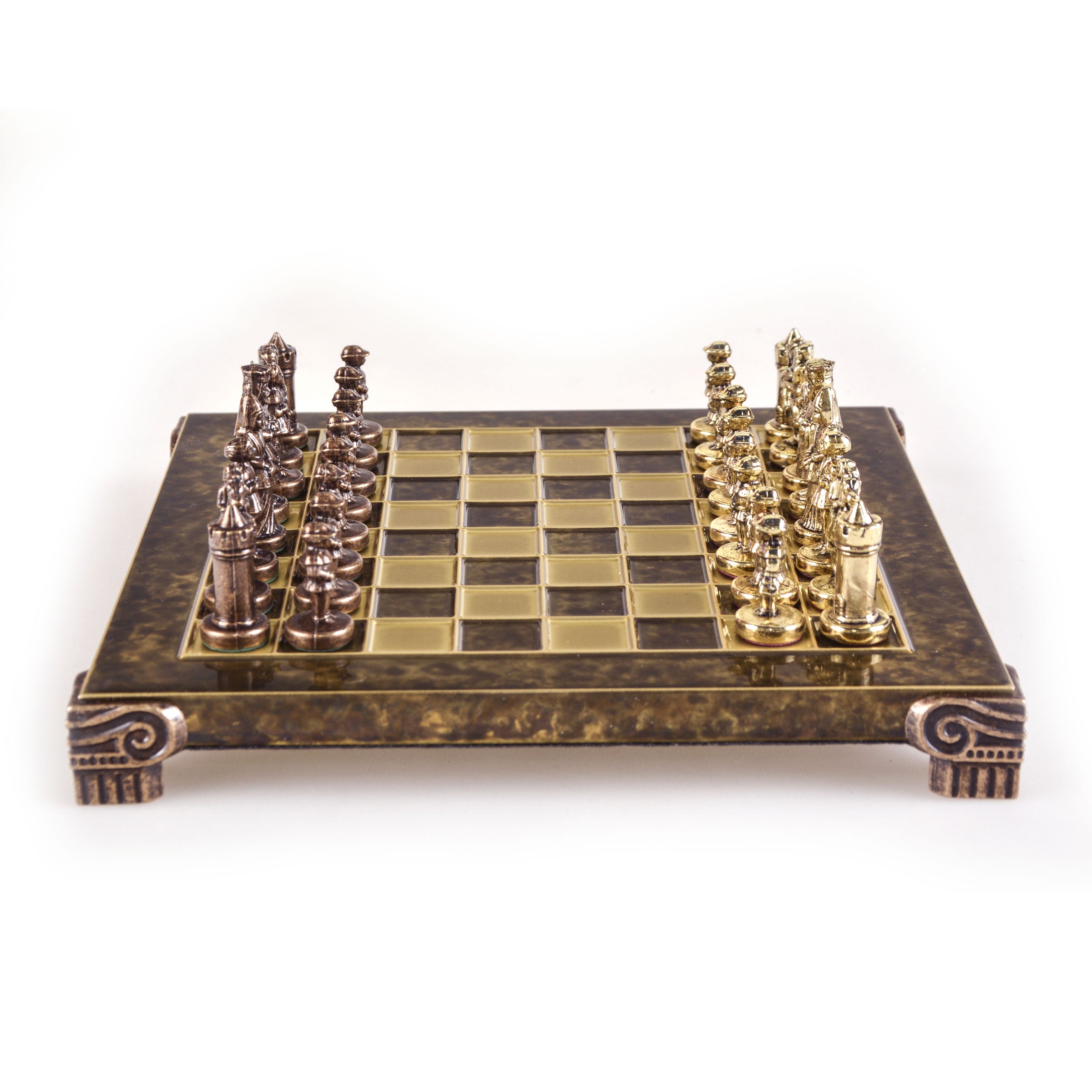 Handcrafted Byzantine Empire Chess Set, Gold & Brown (Extra Small ...